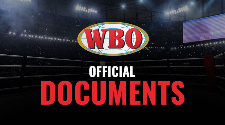 WBO INTERNATIONAL BOARD RESOLUTION – PARTICIPANT ANTHONY MARTINEZ - WBO