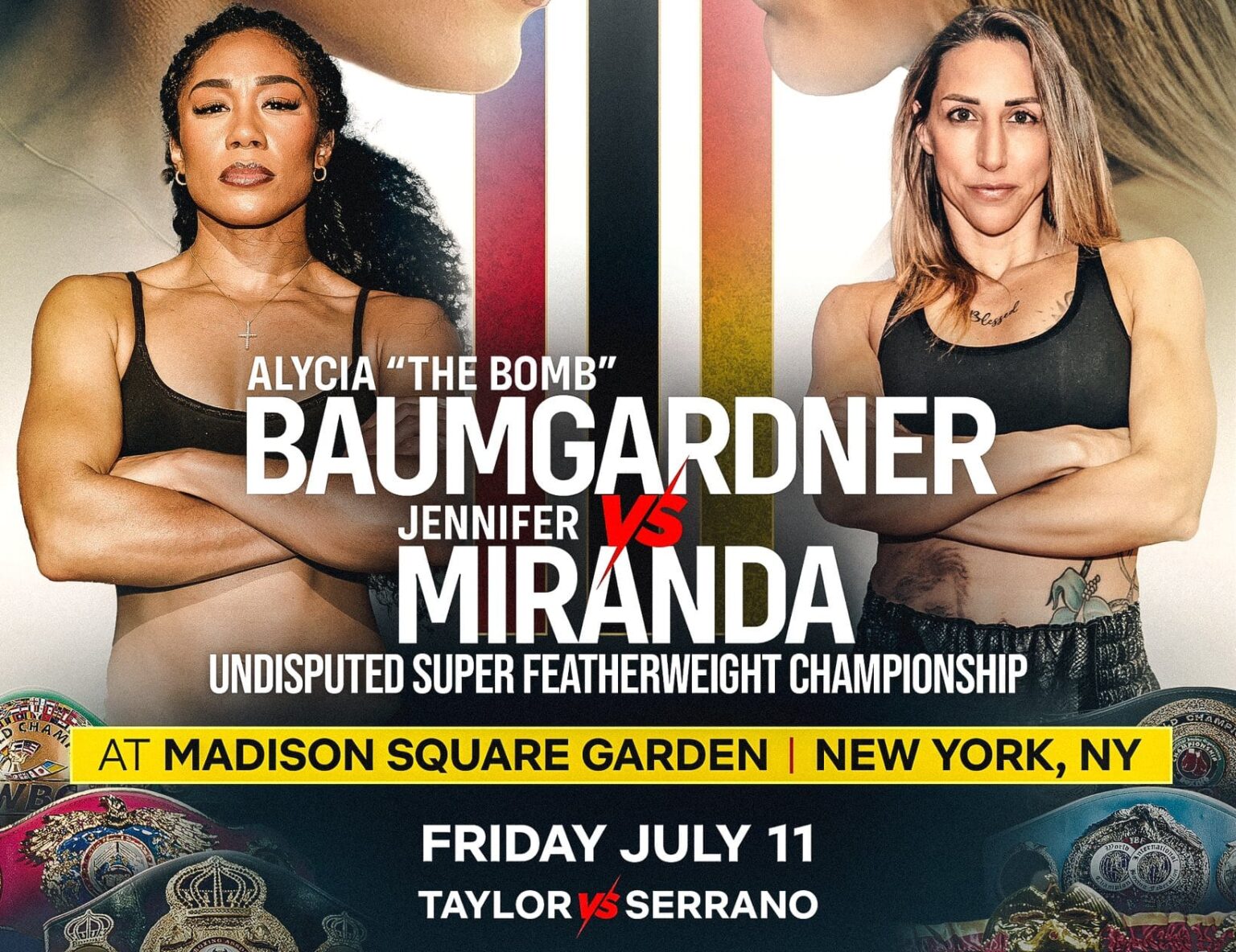 UNDISPUTED WBO SUPER FEATHERWEIGHT CHAMPION Alycia Baumgardner vs. Jennifer Miranda set for Co ...